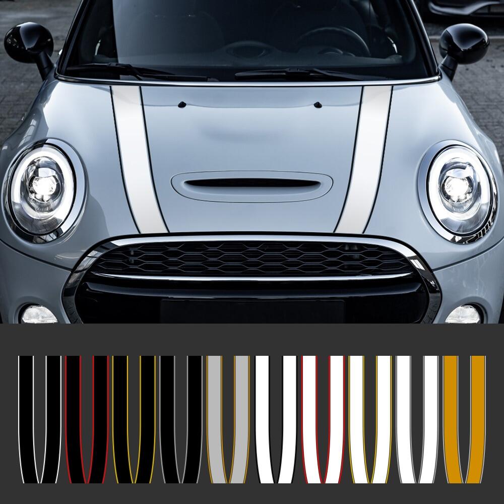 Car Styling Hood Engine Rally Line Stickers Decals Decoration For Mini ...