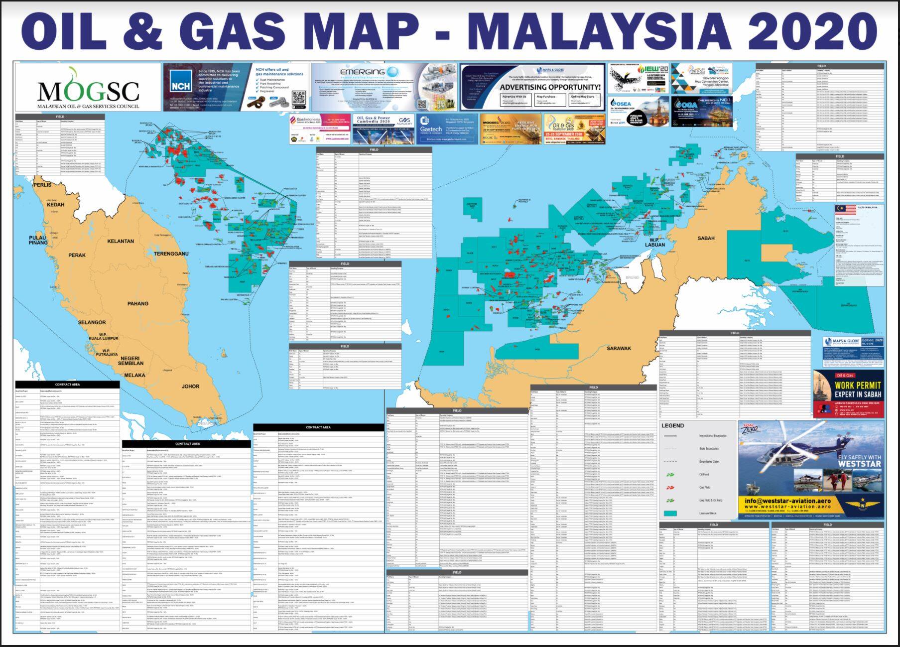 Oil and Gas Map - Malaysia 2020 | Lazada