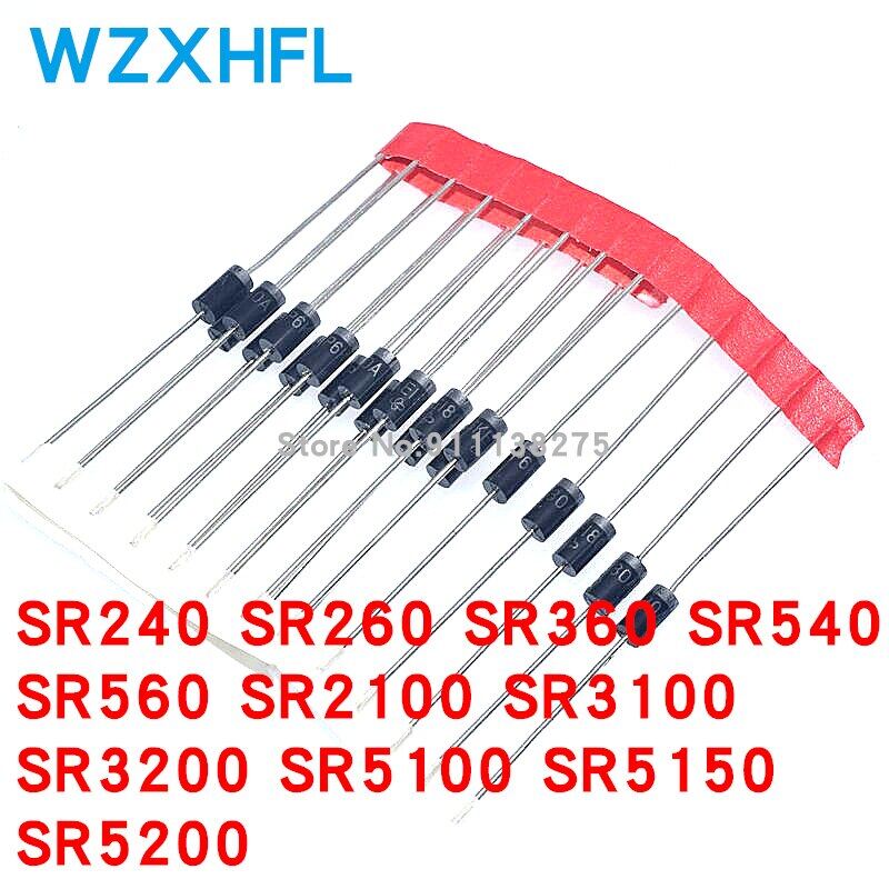 20PCS Schottky Rectifier Diode SR240 SR260 SR360 SR540 SR560 SR2100 ...