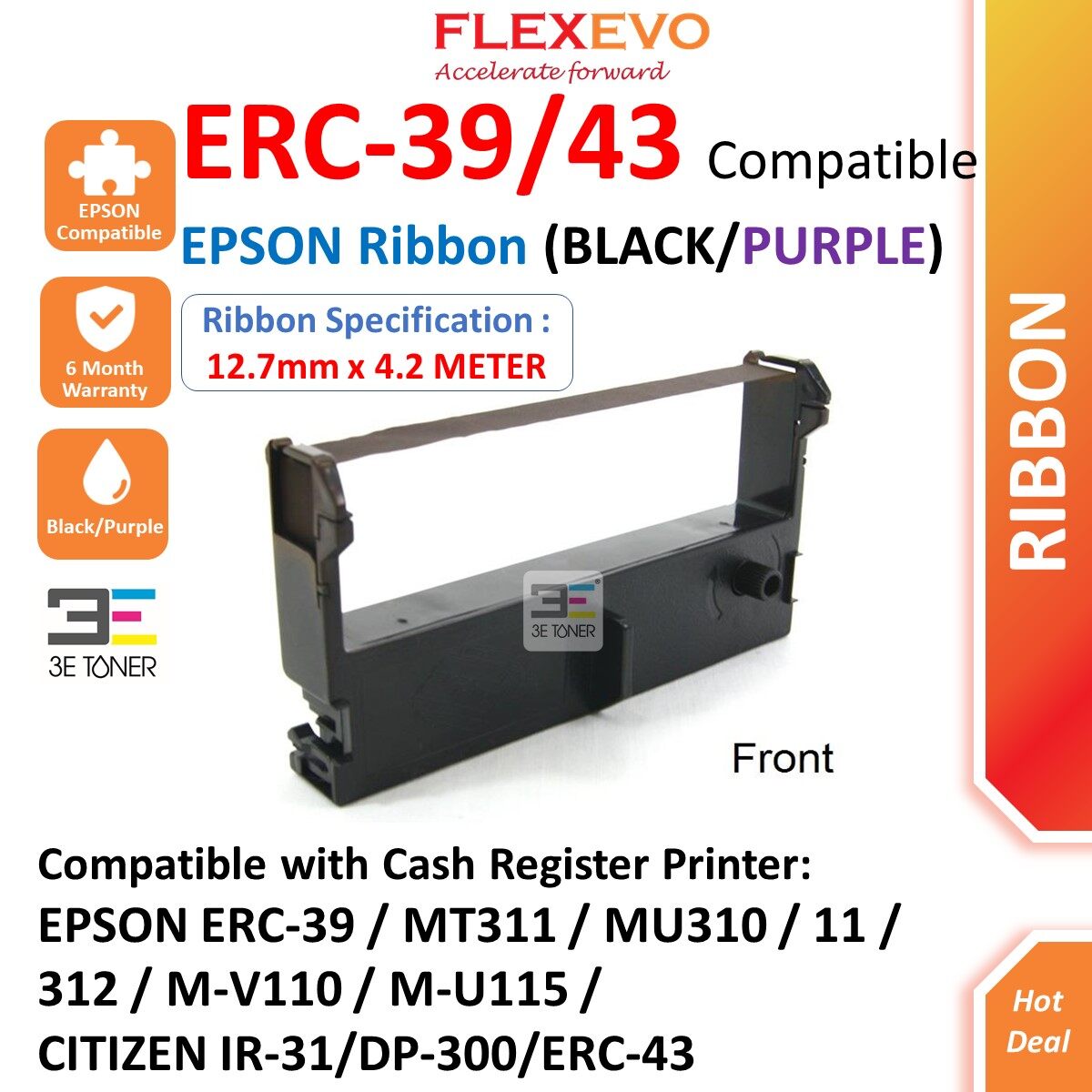 Compatible Epson ERC39 / ERC 39 / ERC-39 / CITIZEN IR31 / ERC-43 ...