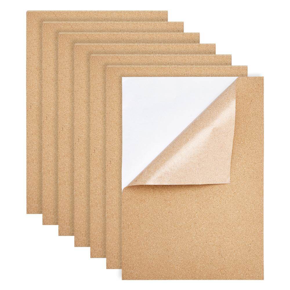 4Sheet 4 Sheet Cork Label Stickers Self Adhesive Craft Stickers ...