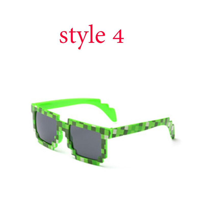 Thug Life Sunglasses Minecraft 8 Bit Pixelated Mosaic Gamer Photo Props