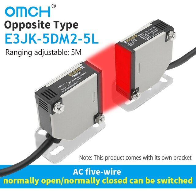 OMCH Long Distance Laser Site Photoelectric Sensors E3F-5DM Detection ...