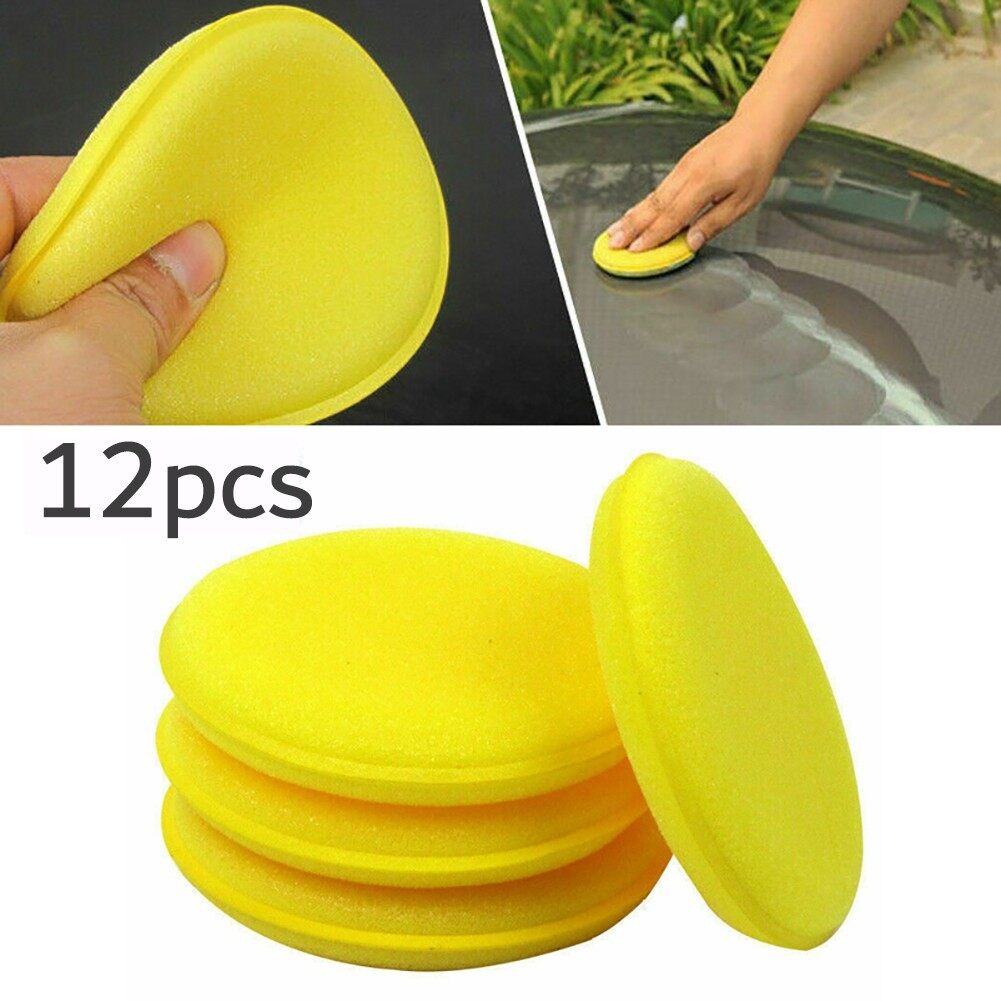 Vehicle Sponge Waxing Yellow Auto Care Clean Foam Paint Polishing Tool ...