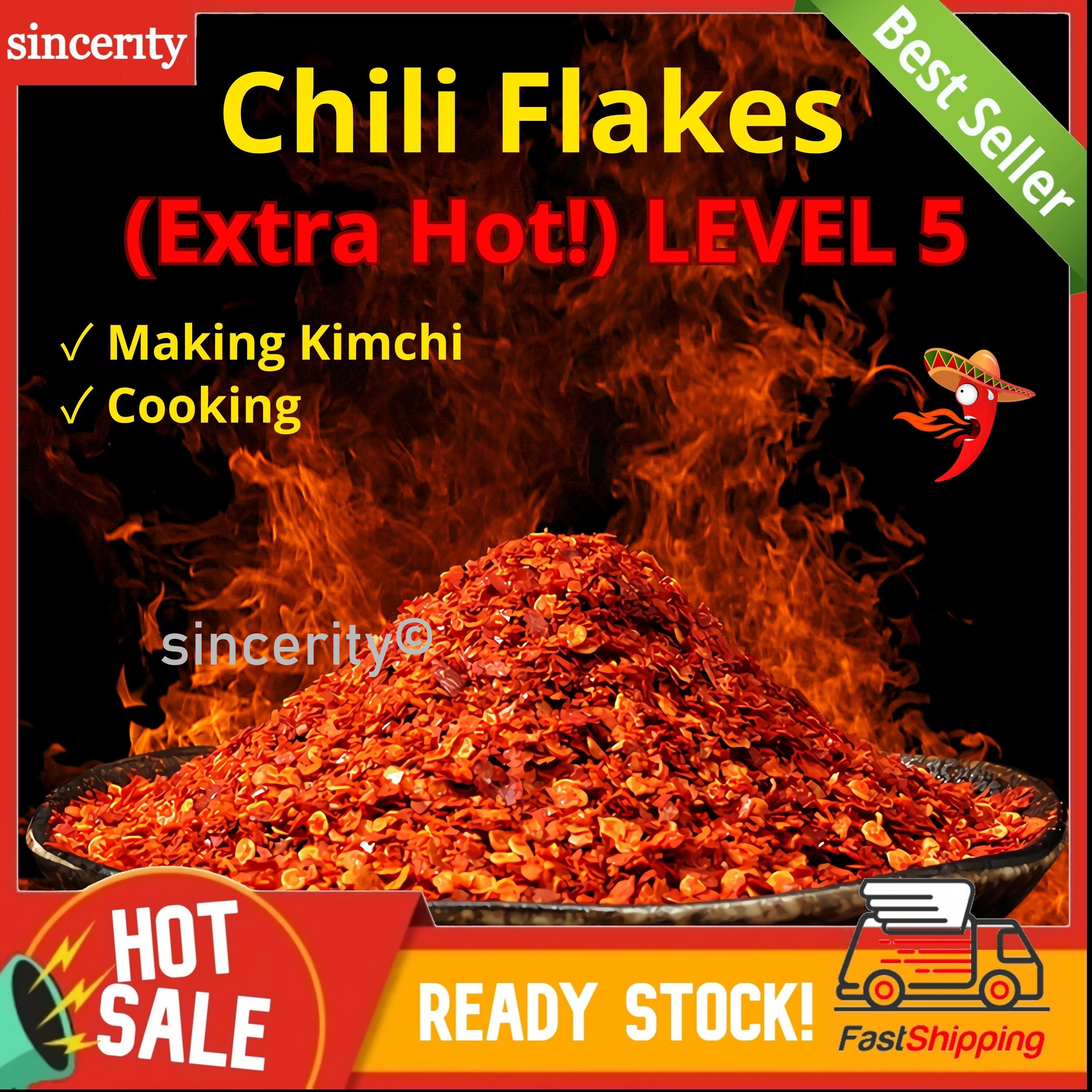 Halal Chili Flake Kimchi Flake Chili Powder Gochugaru 【Extra Hot】Spicy ...