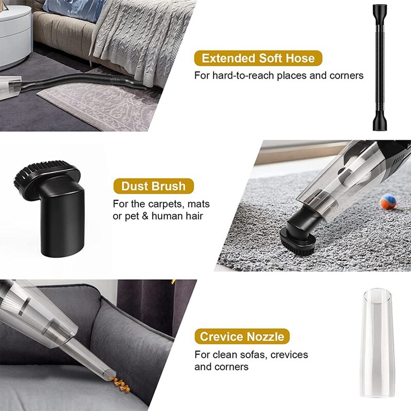 Handheld Vacuum Cordless, Dust Buster Cordless Rechargeable, Wet-Dry ...