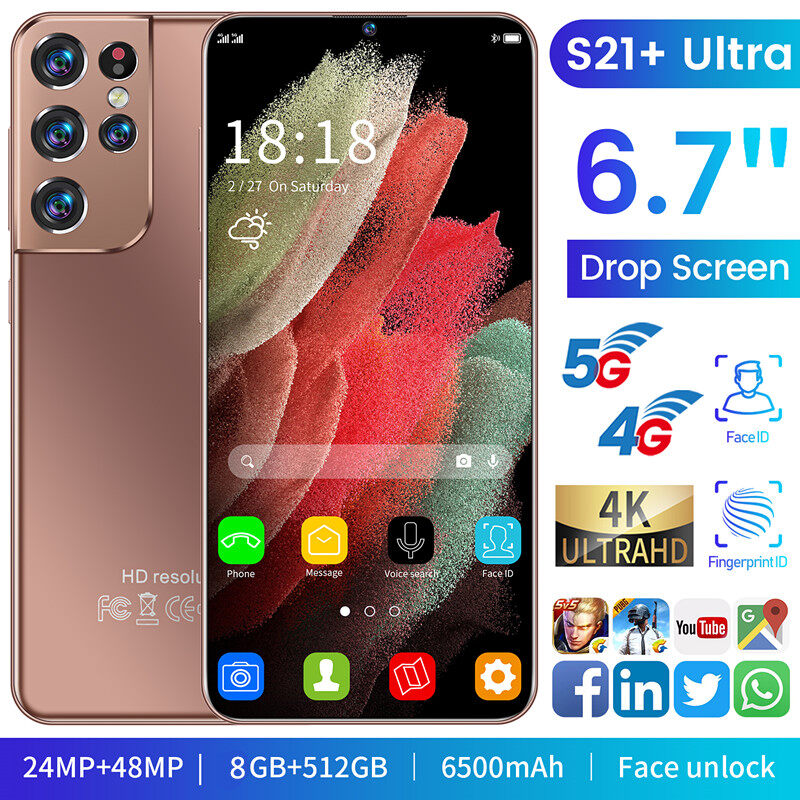 S21 Ultra 5G สมาร์ทโฟน Murah โทรศัพท์เดิม8Gb Ram + 512Gb Rom Hot Gaming ...