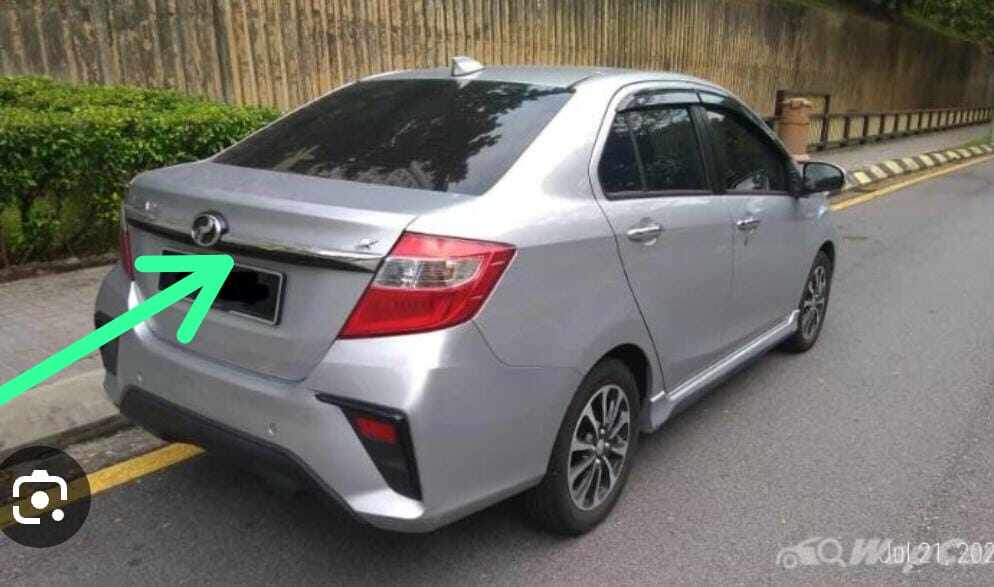💯Original Perodua Bezza 2019-2021 Rear Boot Garnish Chrome | Lazada