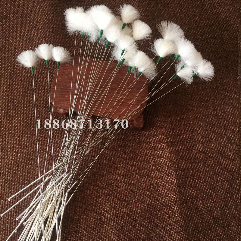 Ear picking tool set, silver needle goose feather stick, ear pick ...