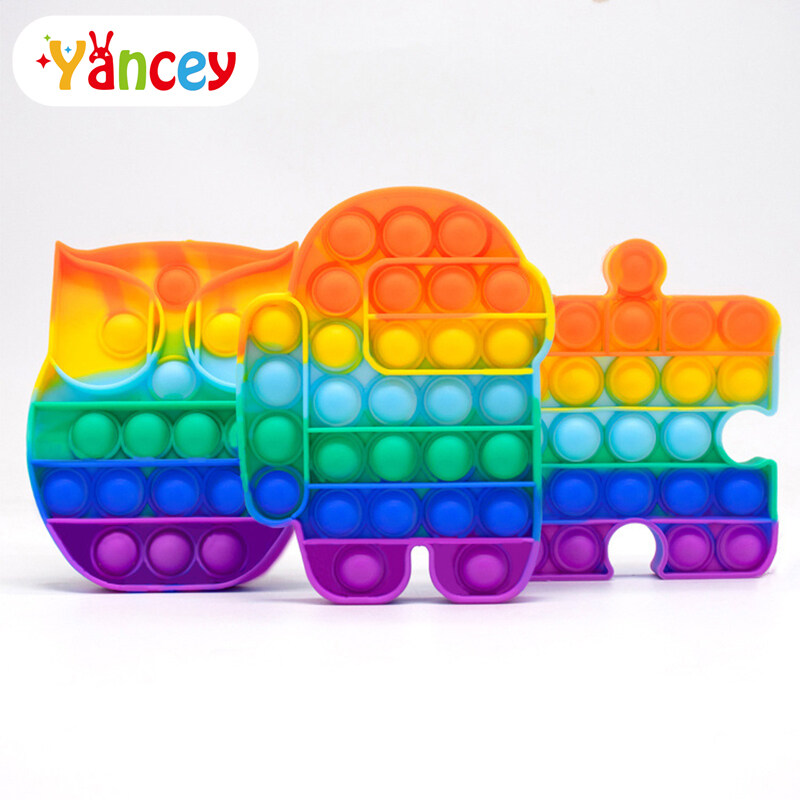 ของเล่นบีบอัดซิลิโคน Pop Ti ของเล่นกดฟอง Fidget ของเล่นการรับรู้การฝึก ...