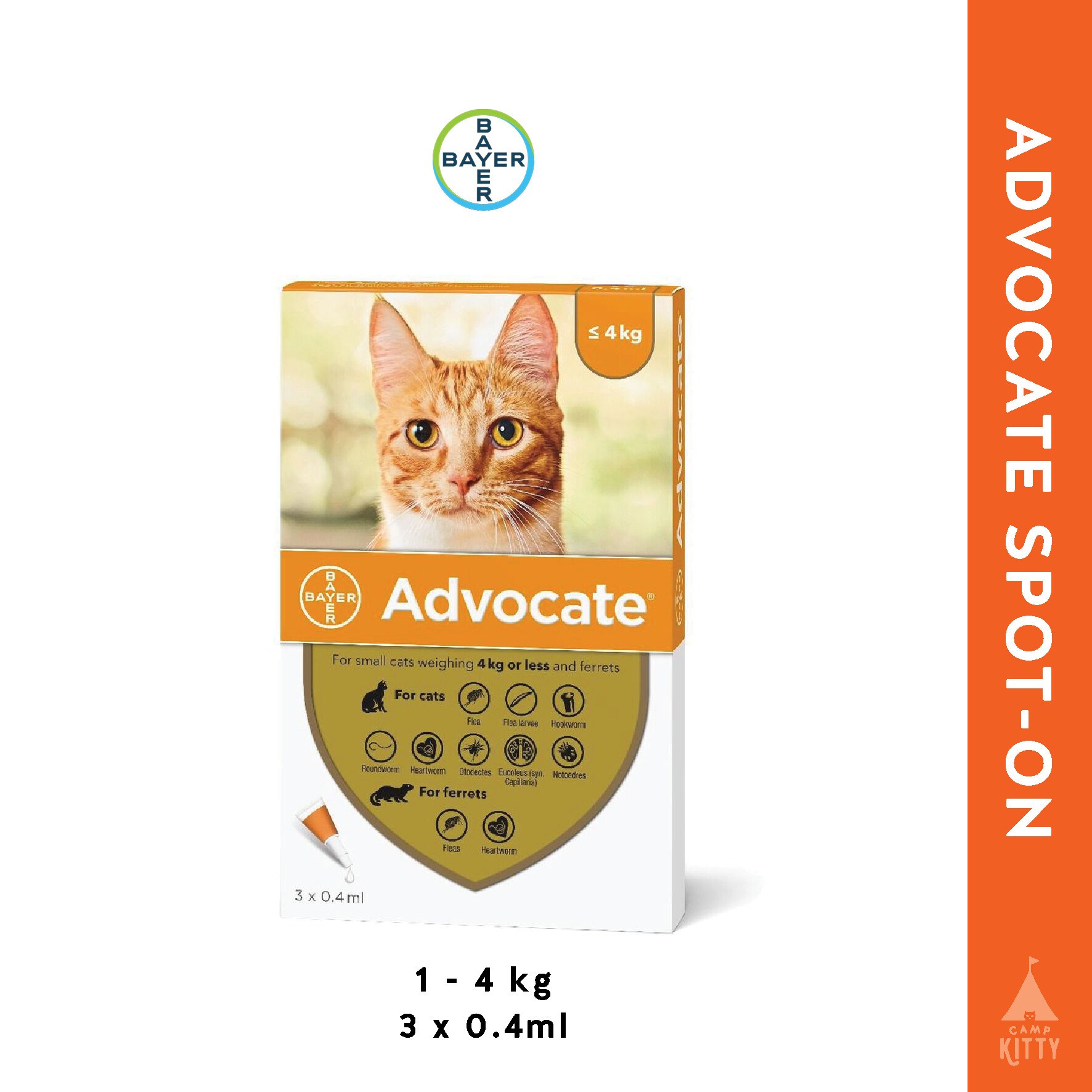 Advocate Cat Flea & Tick Spot-On Solution | Lazada