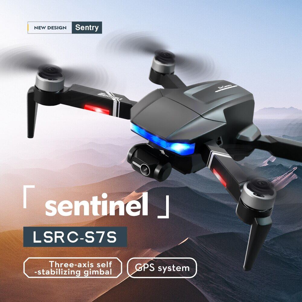 S7S ของเล่นบังคับวิทยุ4K โดรนกล้อง HD Gimbal 3แกนกันสั่น GPS 5G WIFI โด ...