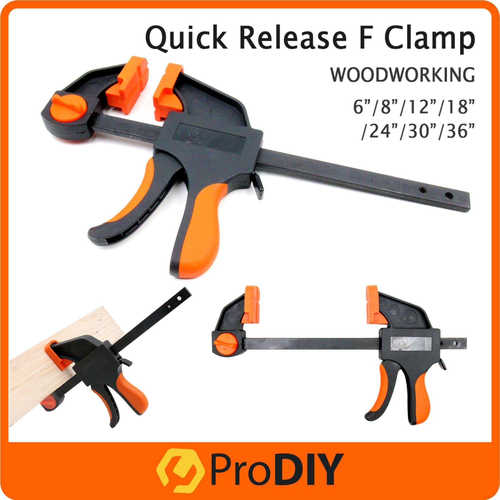 PRODIY 6 8 10 12 18 24 30 Inch Quick Release Clamp F Clamp Woodworking ...