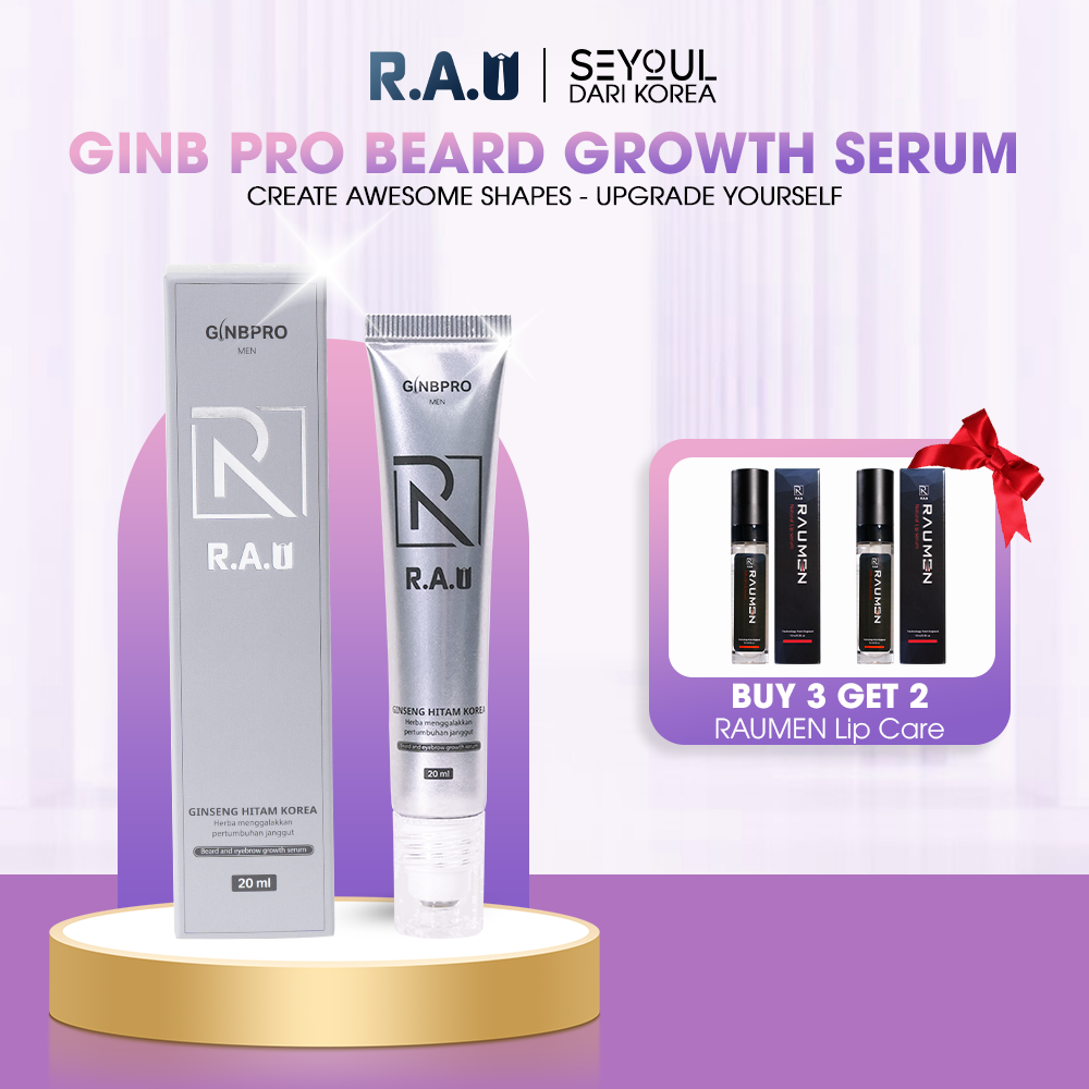 RAU GINB PRO Hair Beard Growth Serum, Korean Black Ginseng Serum ...