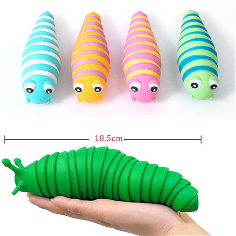 2022 3D Slug Fidget Toy New Fidget Toy Slug Articulated Flexible Relief ...