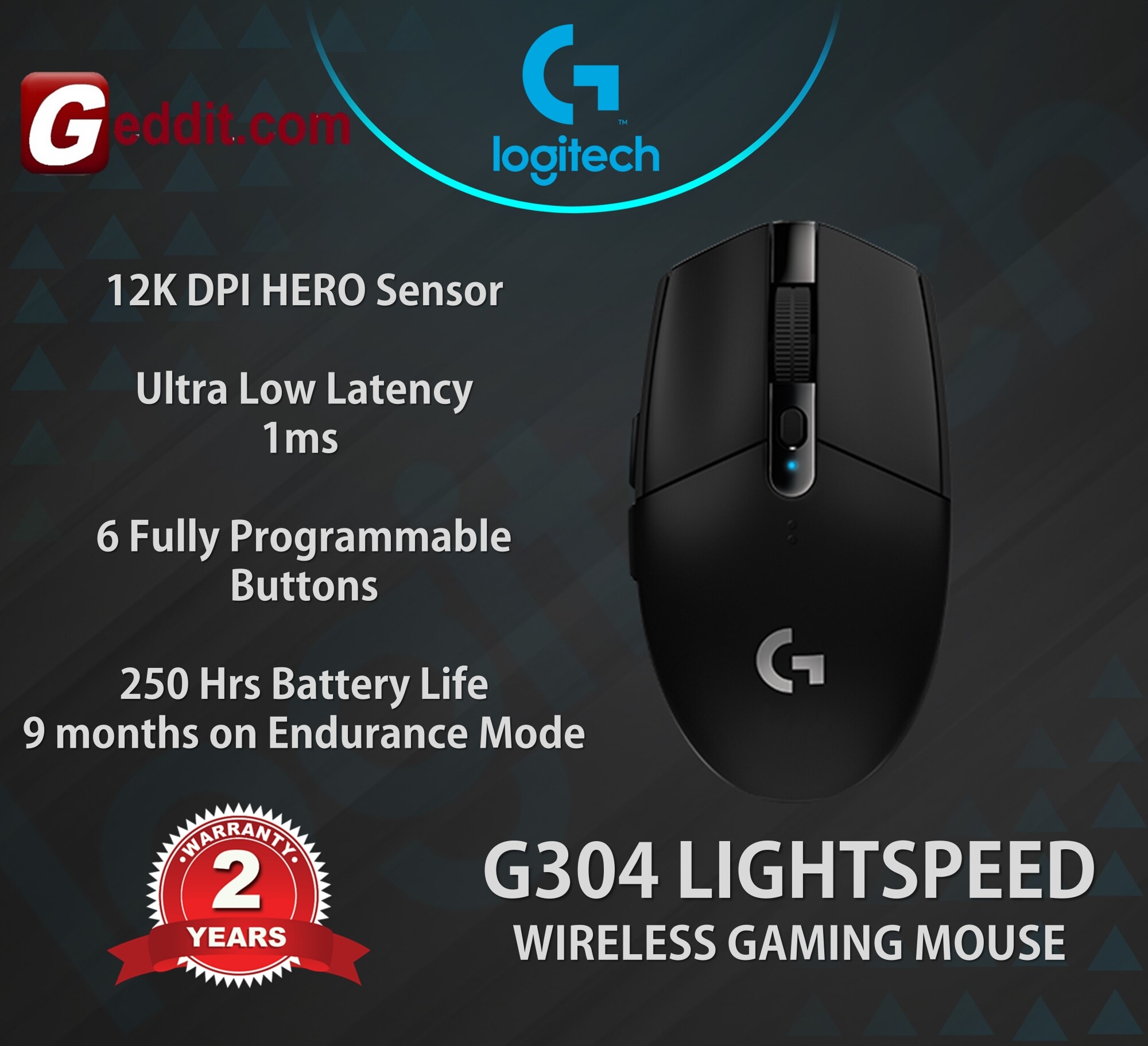 LOGITECH G304 LIGHTSPEED WIRELESS GAMING MOUSE | Lazada