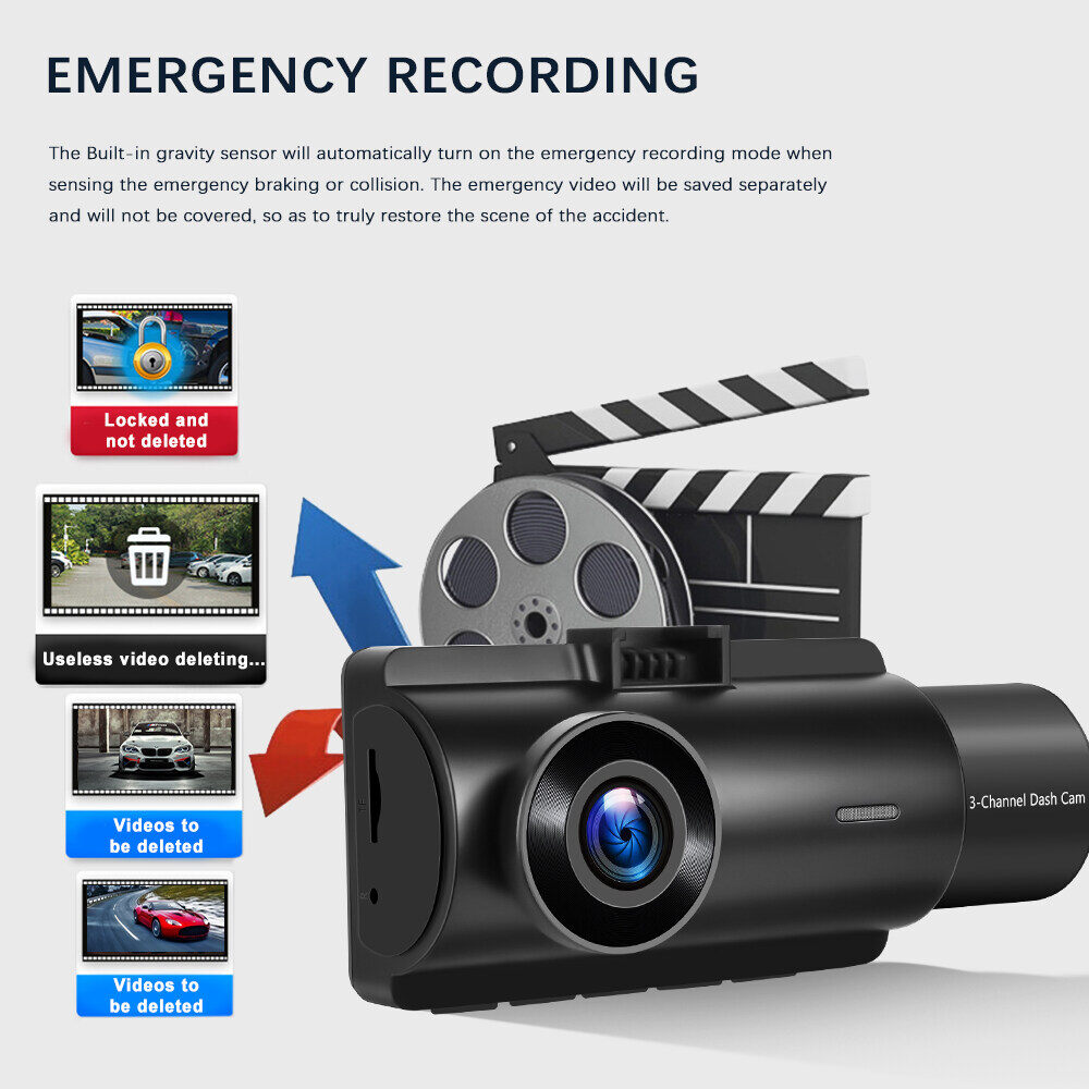 Podofo 2.45 Inch Dash Cam in Car DVR Camera Video Recorder Rear View ...