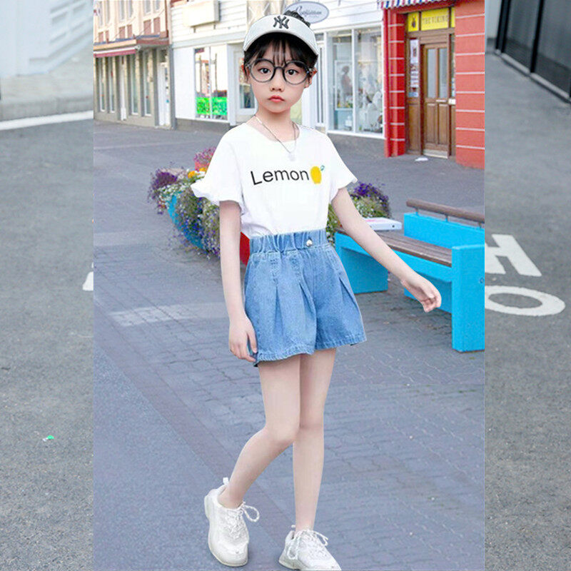 Jeans Korean Style 3-15 Years Old Girls Denim Shorts Jeans for Girls ...