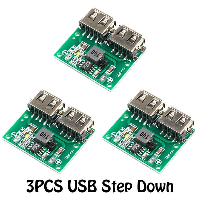 Dual USB output 3A car charging regulator 6-26V step-down board 9V 12V ...