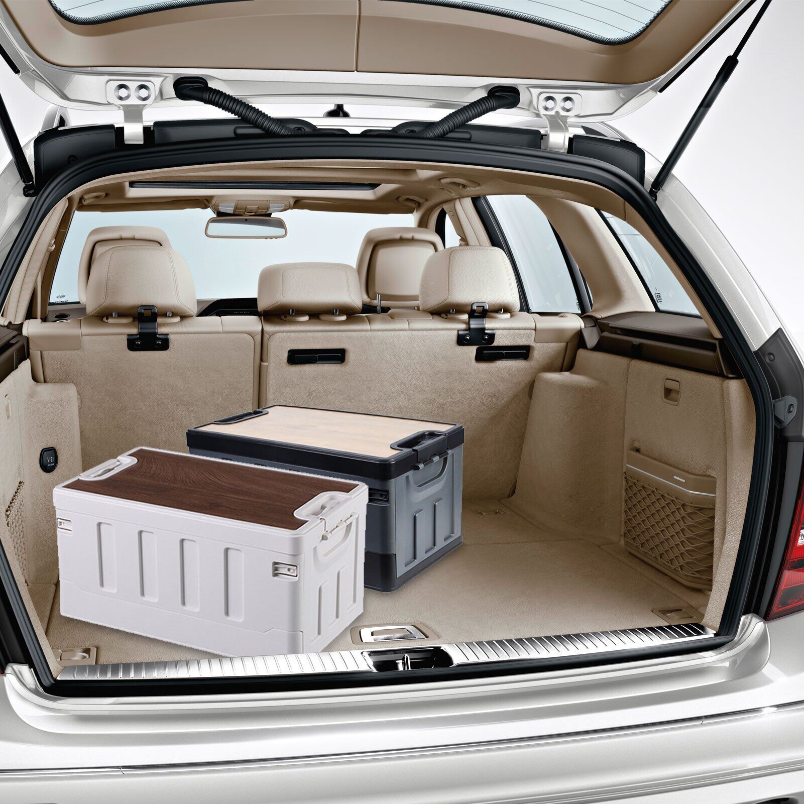 35L Car Outdoor Storage Box Waterproof Deck Box Large Foldable Pool ...