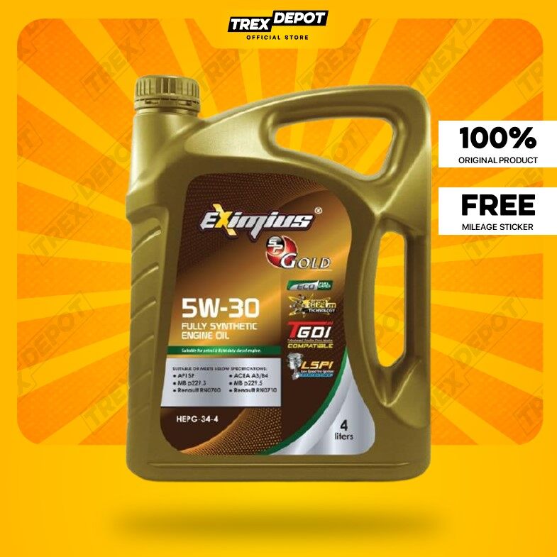 [NEW PACKAGING] HARDEX Eximius Gold Fully Synthetic Engine Oil 5W30 (4L ...
