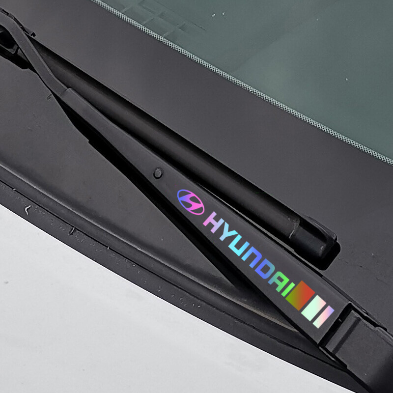 2Pcs Hyundai Car Wiper Laser Sticker Reflective Decorative Car Stickers ...