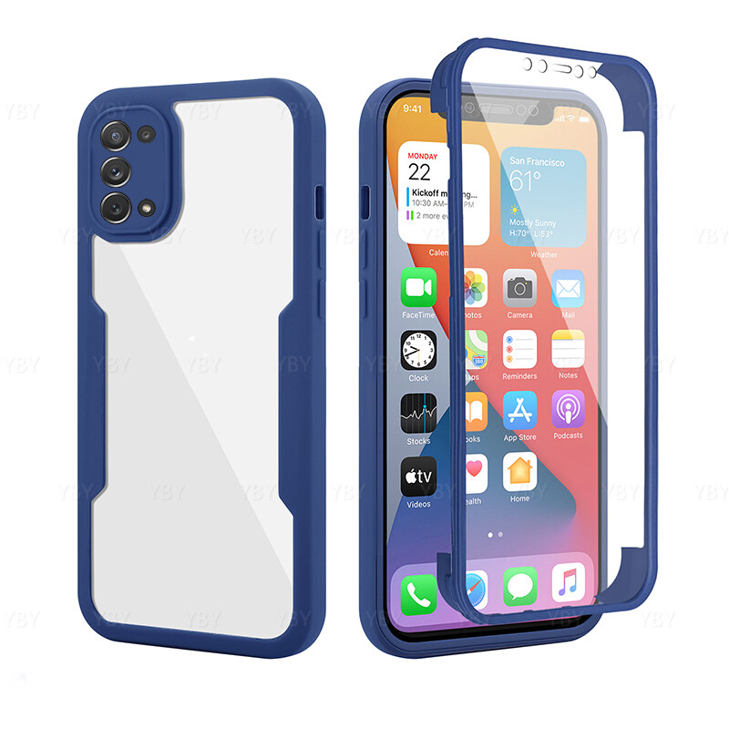 เคสโทรศัพท์ใสสำหรับ OPPO A74 A95 4G 5G 360,ฝาหลังกันกระแทกป้องกันกล้อง ...