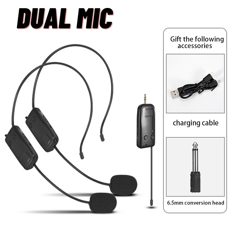 Headset Wireless Microphone Headset Mic Head Microphone Wireless ...