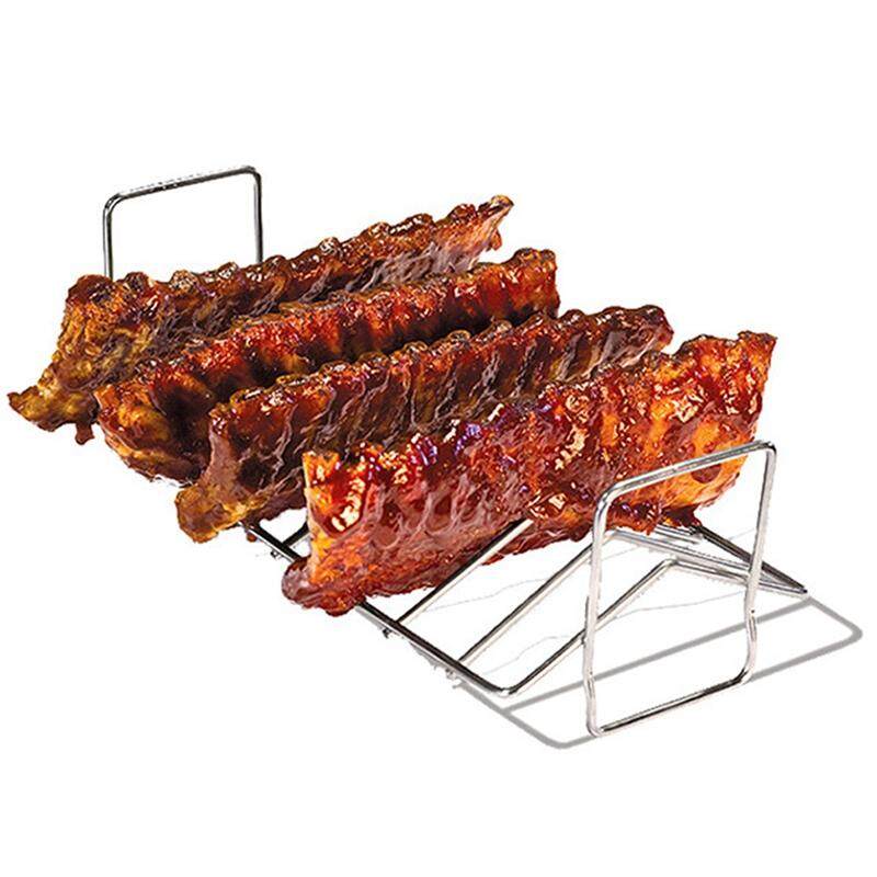 BBQ Rib Rack Grilling Rib Rack for Smoking,Stainless Steel Roast Rack ...