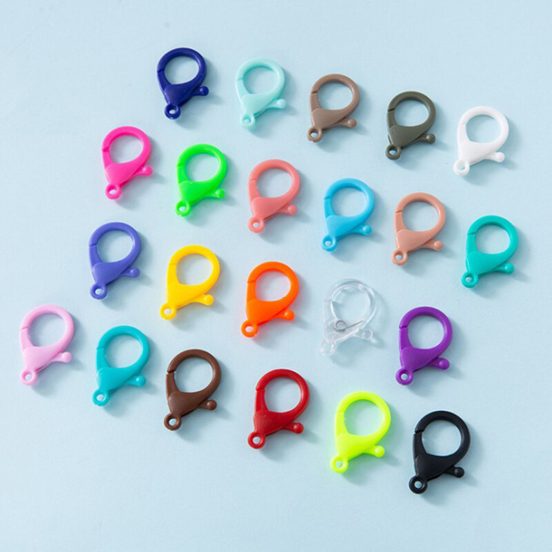 FG 50Pcs/lot 35mm Multicolor Lobster Claw Clasps Hard Plastic Lobster ...