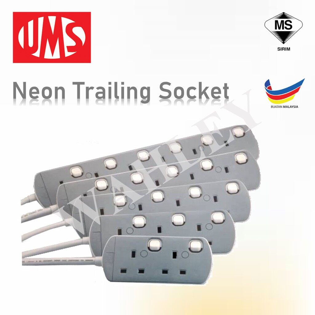 UMS Neon Trailing Socket ( 2gang/ 3 gang/ 4 gang/ 5 gang/ 6 gang ...