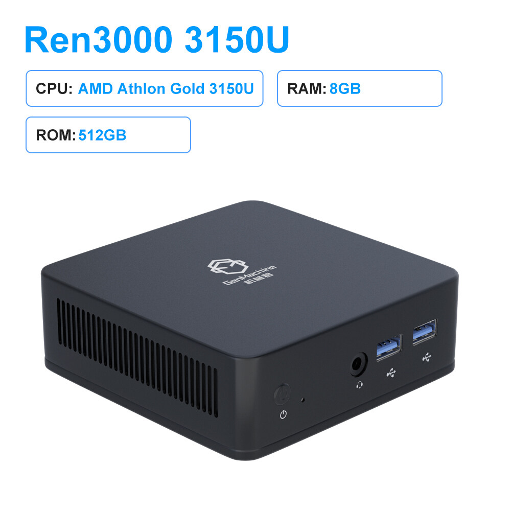 GenMachine New Mini PC AMD Ren3000 Athlon 3150U Windows11 DDR4 8/32GB ...