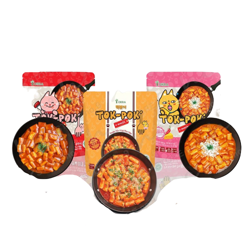 HALAL Okra Topokki Series Spicy Cheese/ Mild/ Spicy 140g 韩国 空心爆浆年糕系列 ...