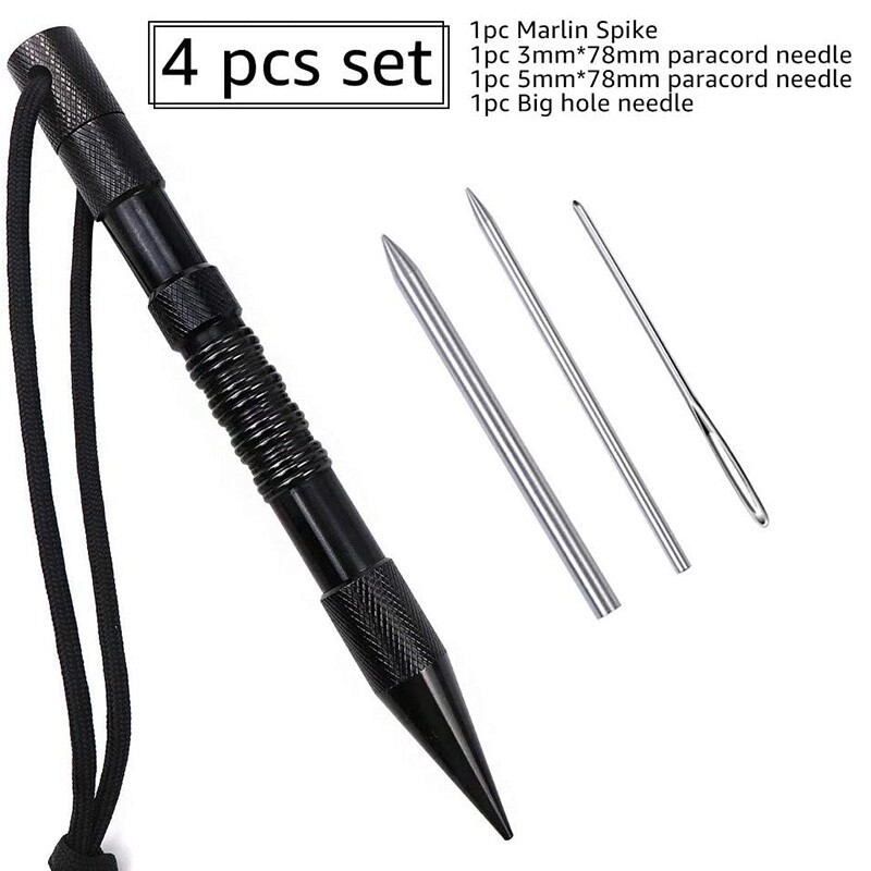 4 Pcs Marlin Spike with Lacing Needles/Fids for Paracord or Leather ...