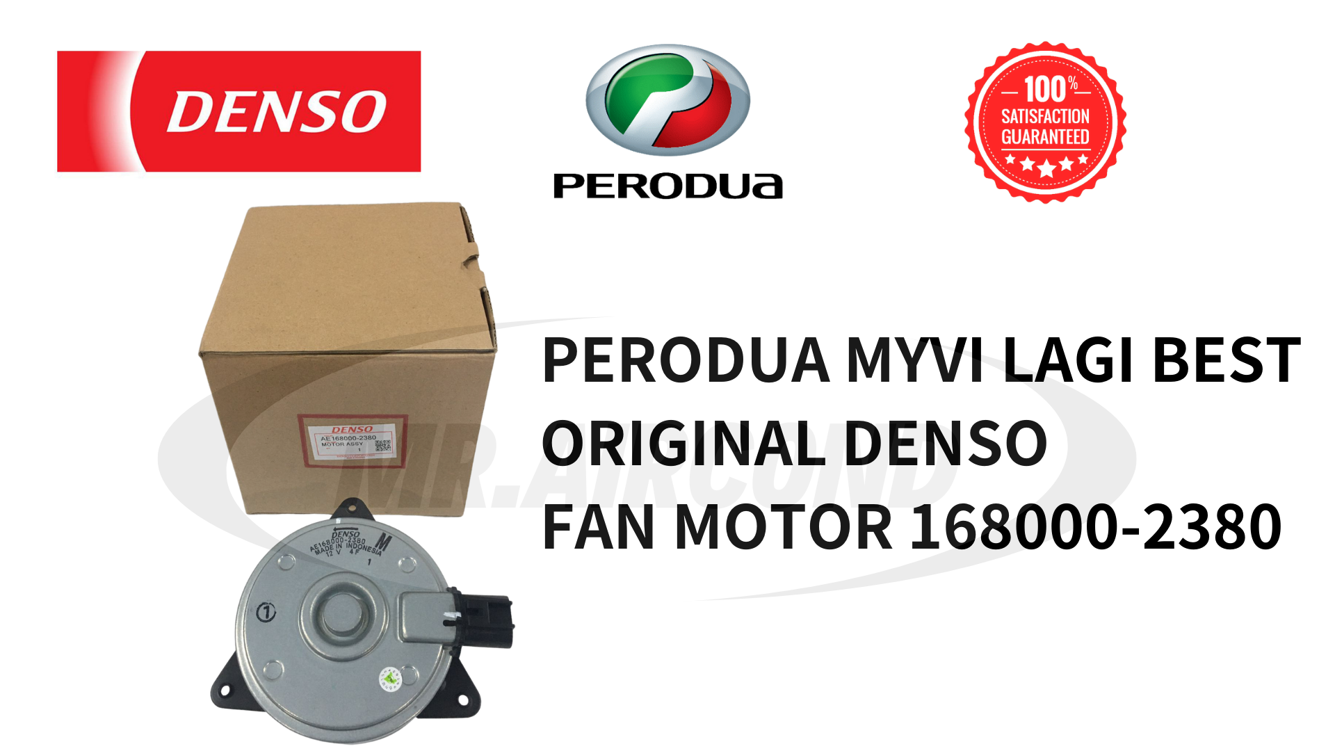 PERODUA MYVI LAGI BEST ORIGINAL DENSO RADIATOR FAN MOTOR 168000-2380 ...