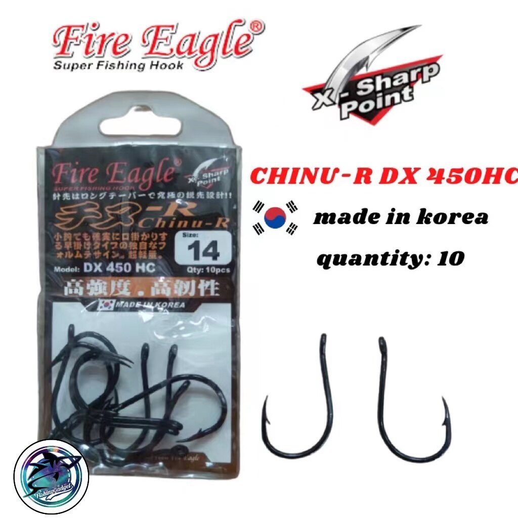 10'S Fire Eagle Chinu-R Hook DX 450HC Fishing Hook Mata Kail | Lazada
