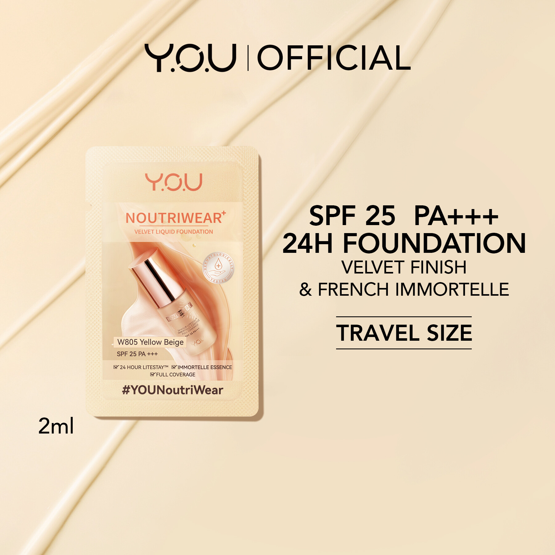 (NOT FOR SALE) YOU NoutriWear+ Velvet Liquid Foundation W805 Yellow ...