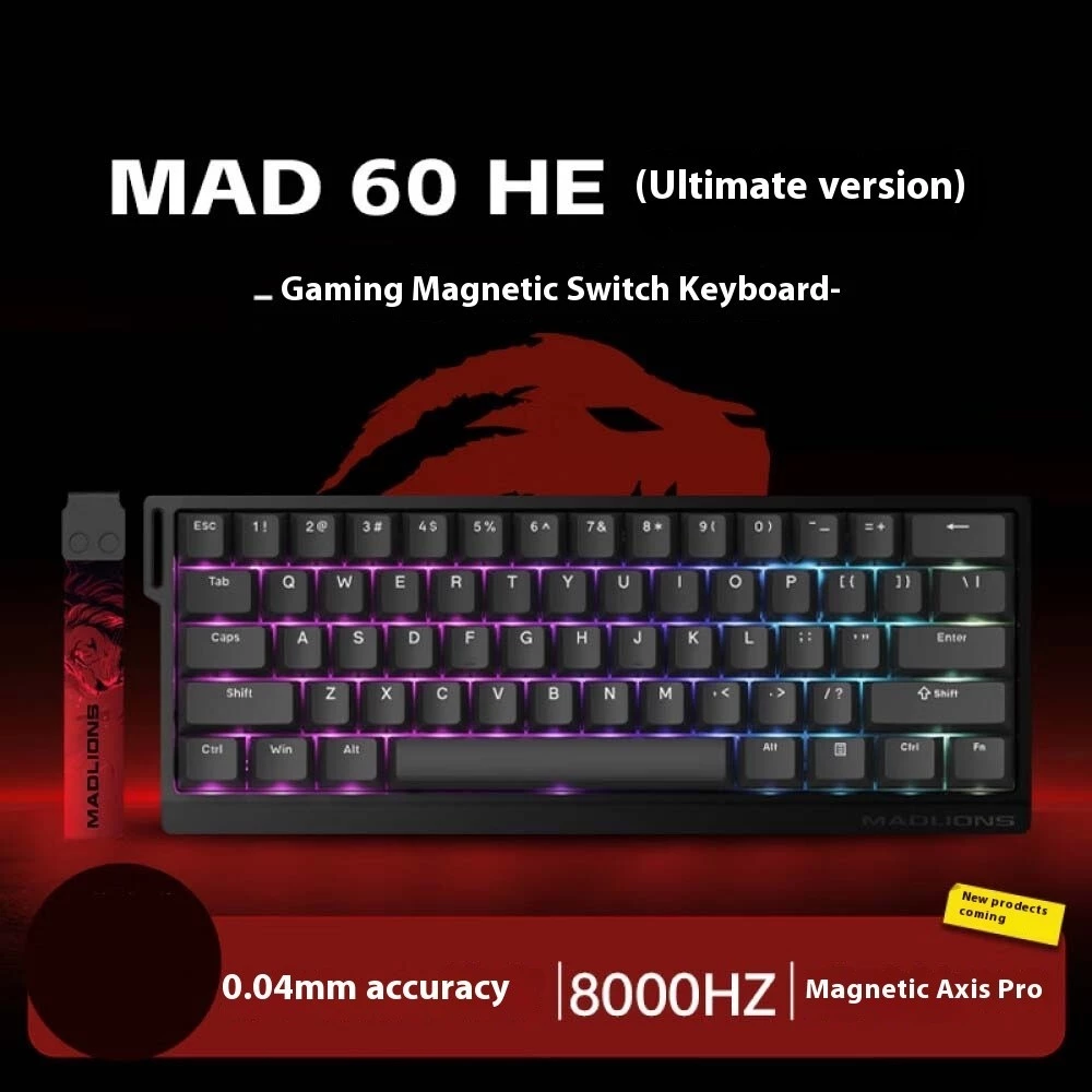 MADLIONS MAD 60/68HE Eesports magnetic axis keyboard with streamlined ...