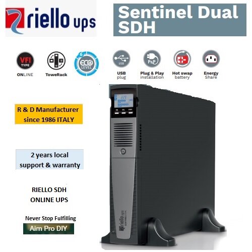 RIELLO SDH 3000 - ONLINE UPS - SUIT MEDICAL DEVICES / AUTOMATION / DATA ...