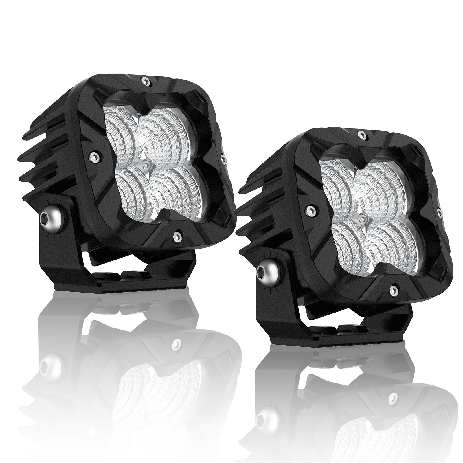 Novsight All Weather 3 Inch Square Light Bar LED Pod lights Off-road ...