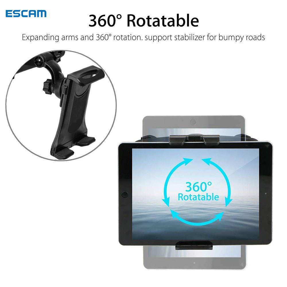 ESCAMเบาะนั่งรถยนต์ด้านหลังขาตั้งแท็บเล็ตMount Holder Standสำหรับ ...