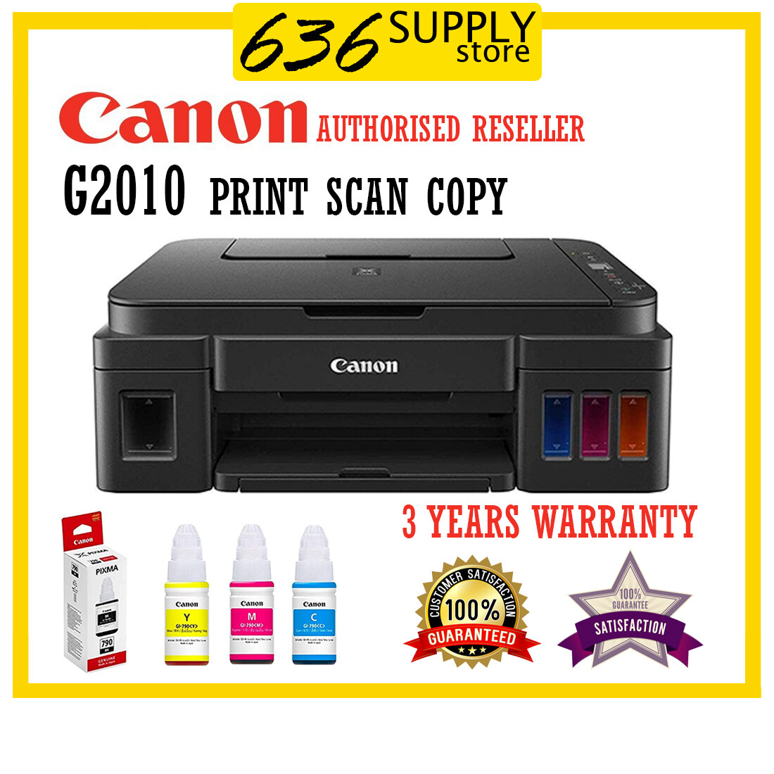 Canon Pixma G2010 All In One Printer A4 Print Scan Copy Canon GI-790 ...