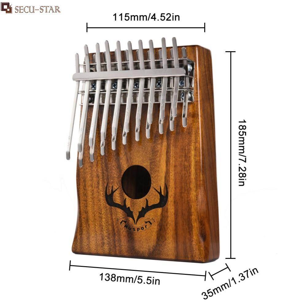 SECU-STAR 20 Key Kalimba Finger Piano Double-layer Acacia (Koa) Wood ...