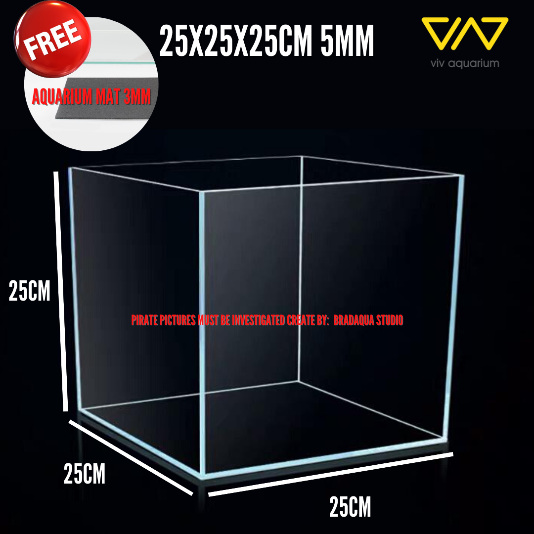 VIV Aquarium Ultra Clear Cube Tank 20cm/ 25cm/ 30cm | Lazada