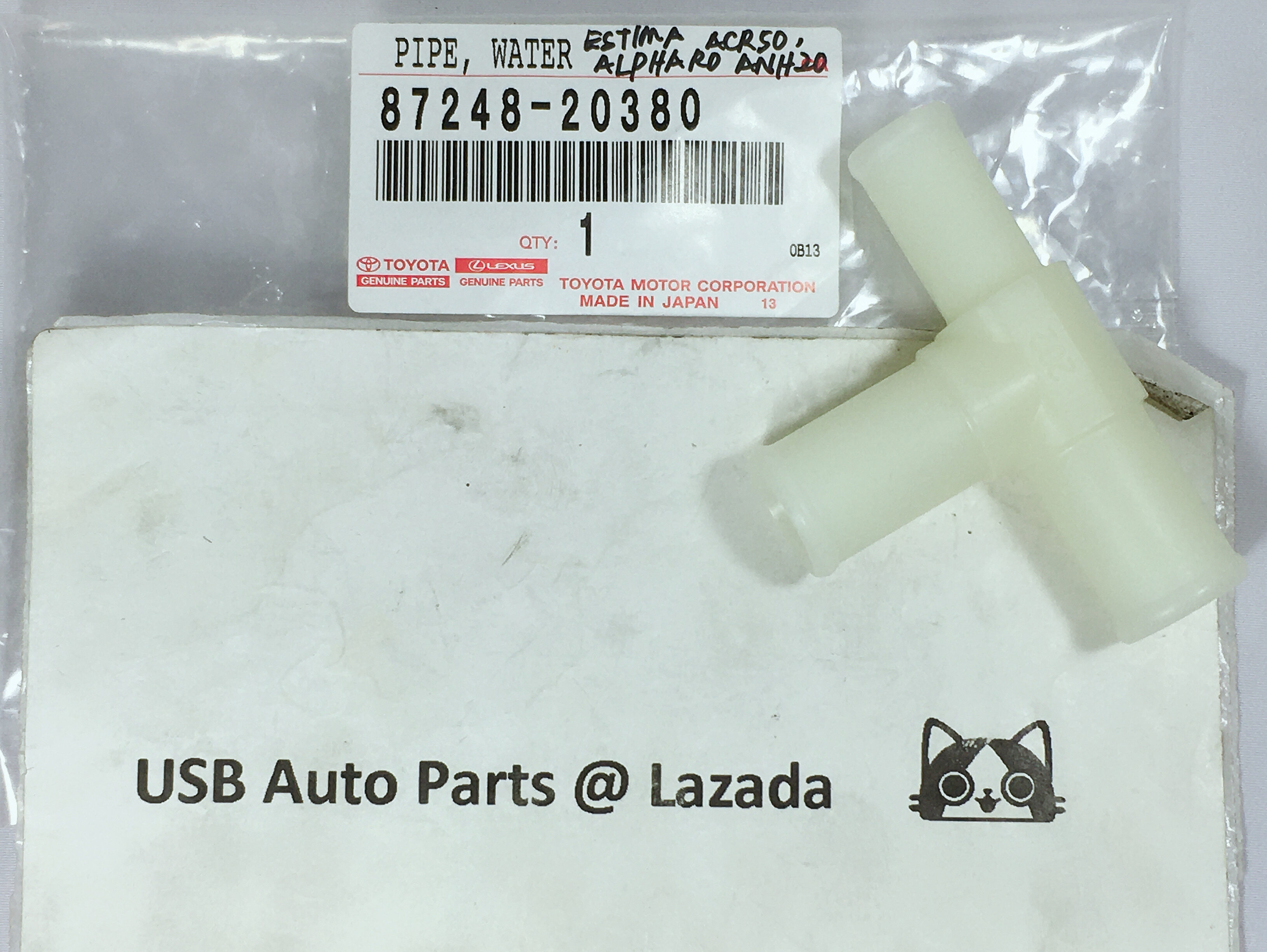 ORIGINAL TOYOTA ESTIMA ACR50, ALPHARD ANH20 PIPE T 3 WAY HOSE HEATER ...