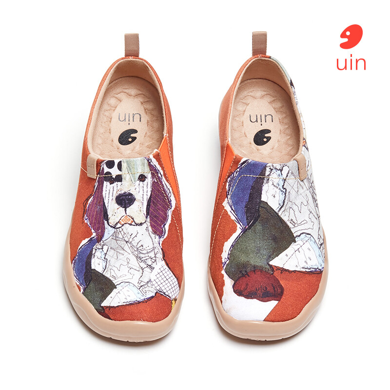 UIN Art รองเท้าเดินทางพิมพ์ลายรองเท้าผู้หญิง,รองเท้าผ้าแคนวาสหัวมน ...