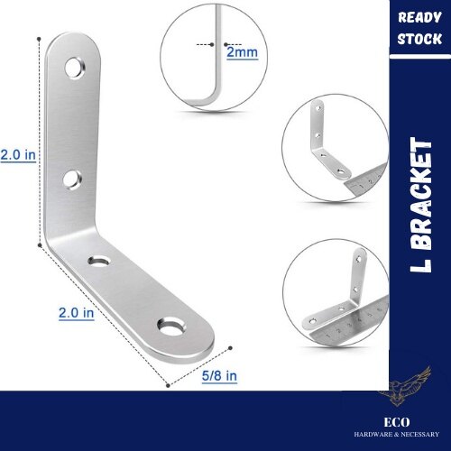 【Eco Hardware & Necessary】2 x 2/3 x 3 (4pcs/pkt) Furniture Angle ...