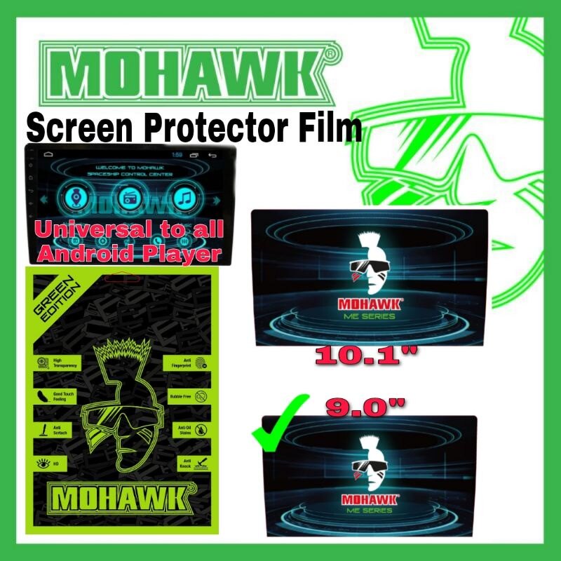 MOHAWK Original Universal Android Player PET 9.0 and 10.1 ME Green ...