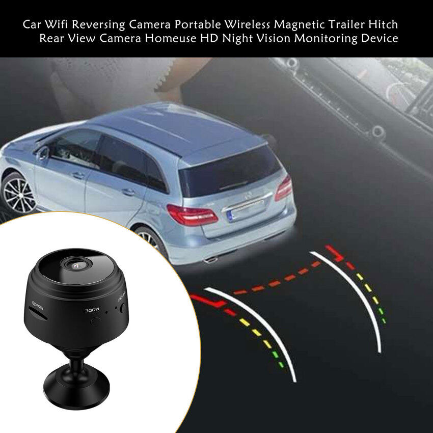 รถ Wifi ย้อนกลับกล้องแบบพกพาไร้สาย Magn-Etic Trailer Hitch กล้องมองหลัง ...