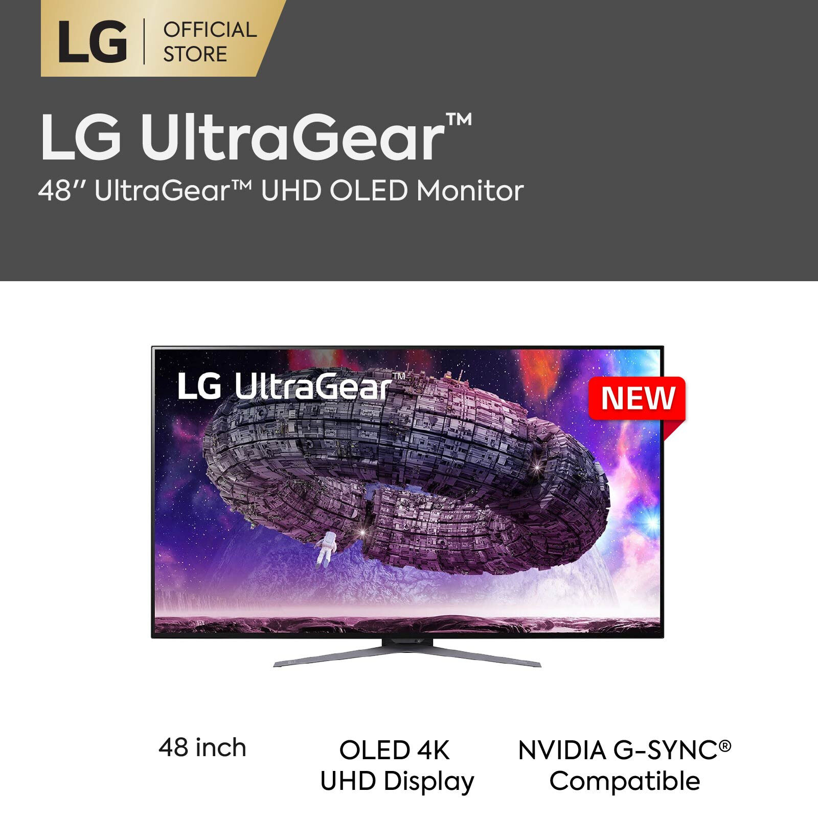 LG Ultragear 48" 48GQ900 OLED 4K UHD 138Hz 0.1ms HDR10 AMD Freesync ...